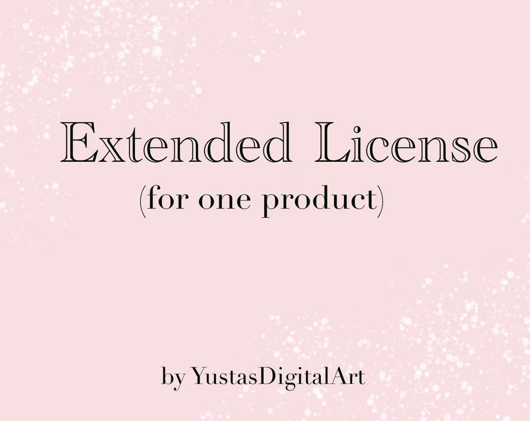Extended License, One Clipart Set, Commercial License, Unlimited Sales ...