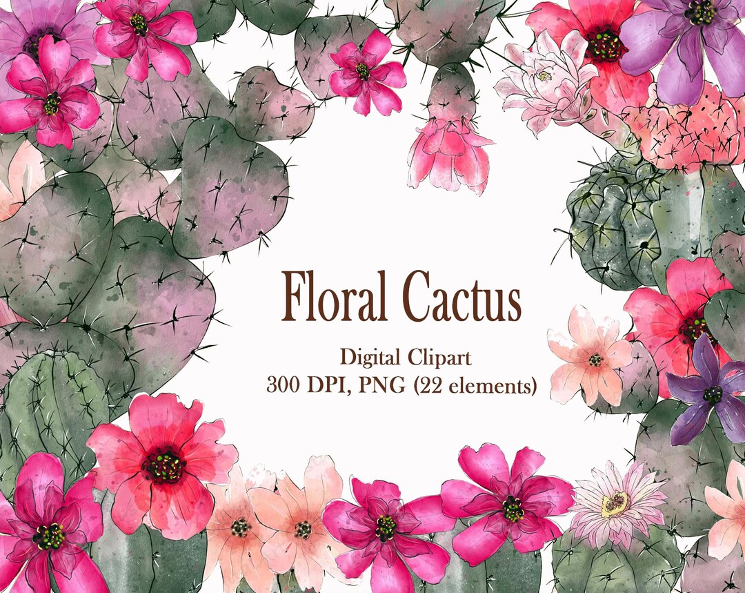 Cactus Clipart, Succulent Clipart, Tropical Clipart, Cactus PNG ...