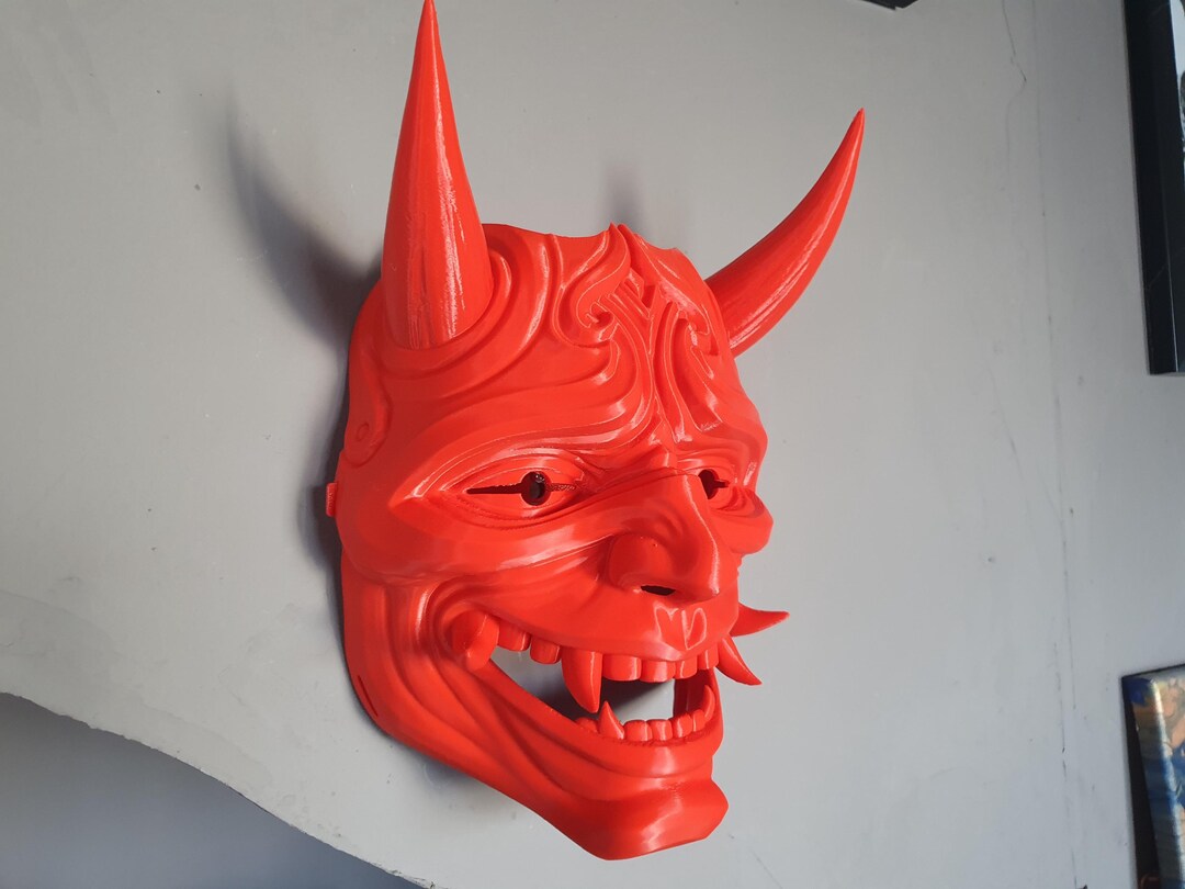 3D Printed Oni Mask - Wall Decor or Cosplay - Etsy