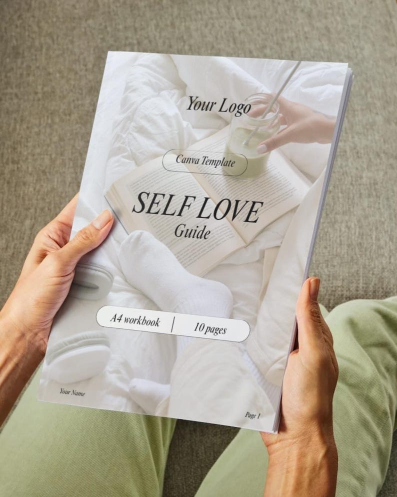 Self Love Guide Canva Template | Editable Workbook for Coaches, Yoga ...