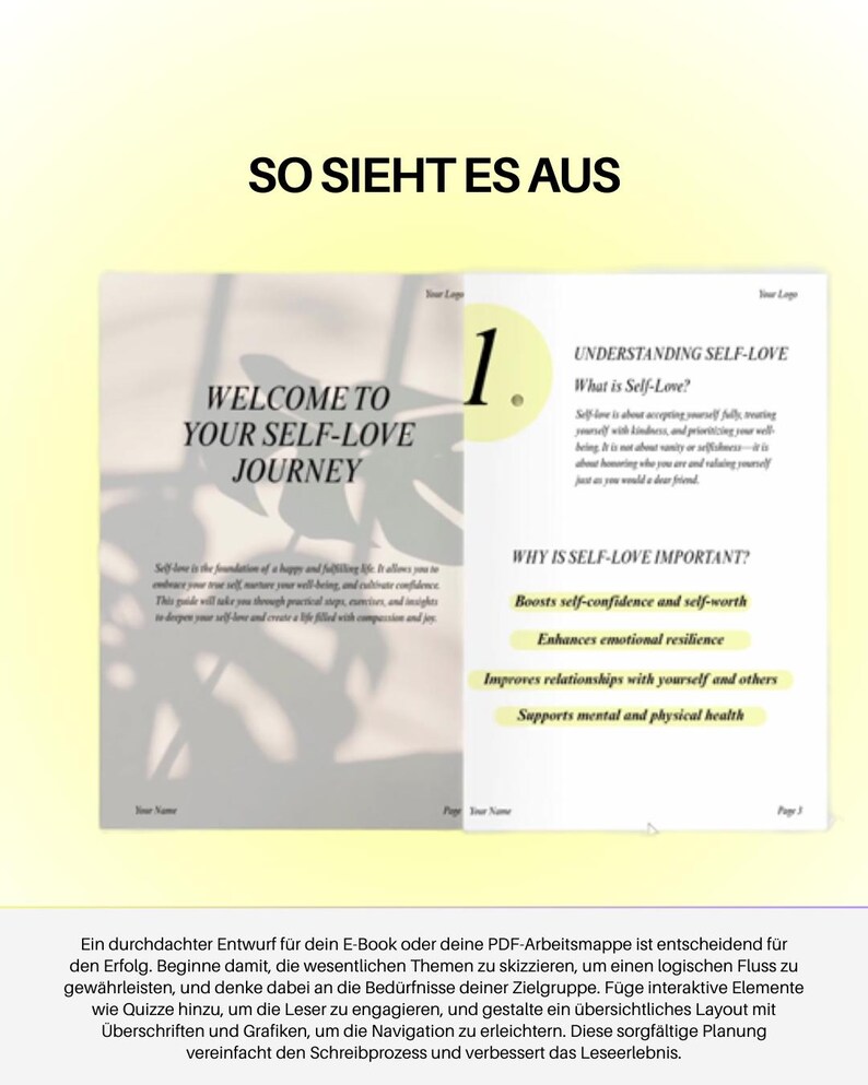 Self Love Guide Canva Template | Editable Workbook for Coaches, Yoga ...