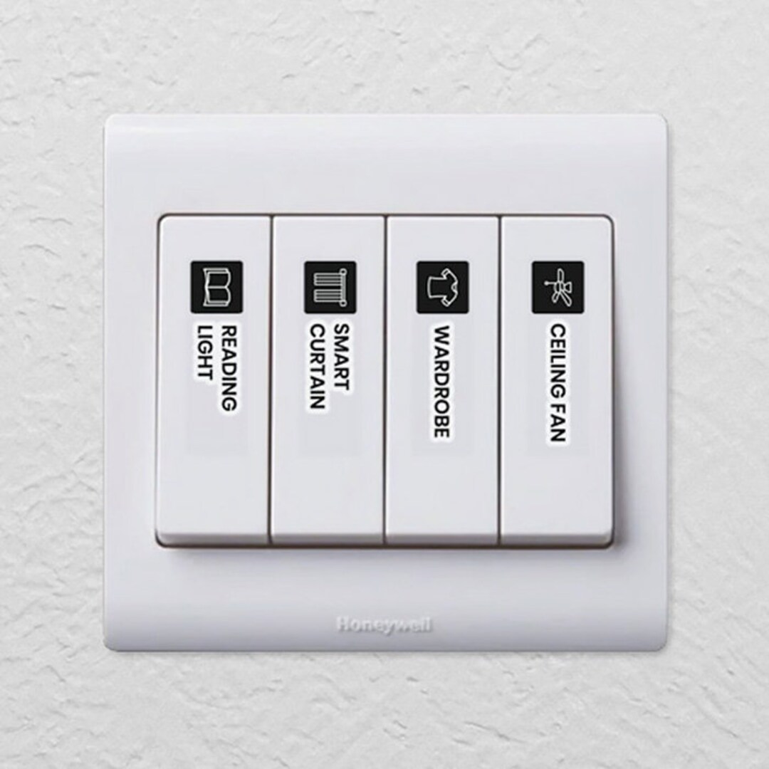 163 Pcs Light Plate Switch Power Plug PVC Sticker Labels for White ...