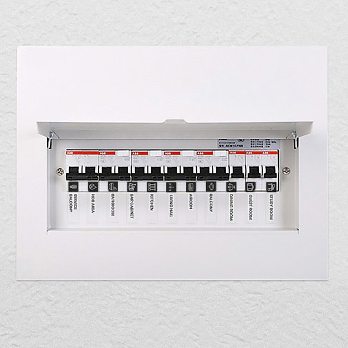 163 Pcs Light Plate Switch Power Plug PVC Sticker Labels for White ...