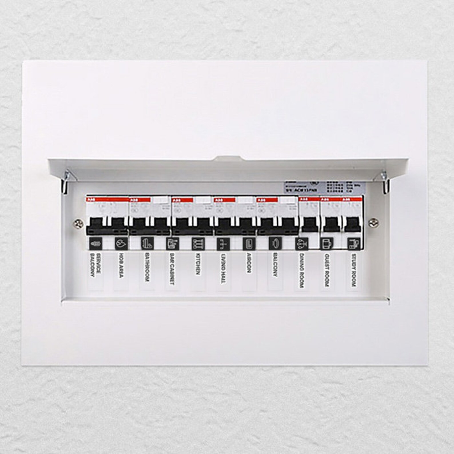 163 Pcs Light Plate Switch Power Plug PVC Sticker Labels for White ...