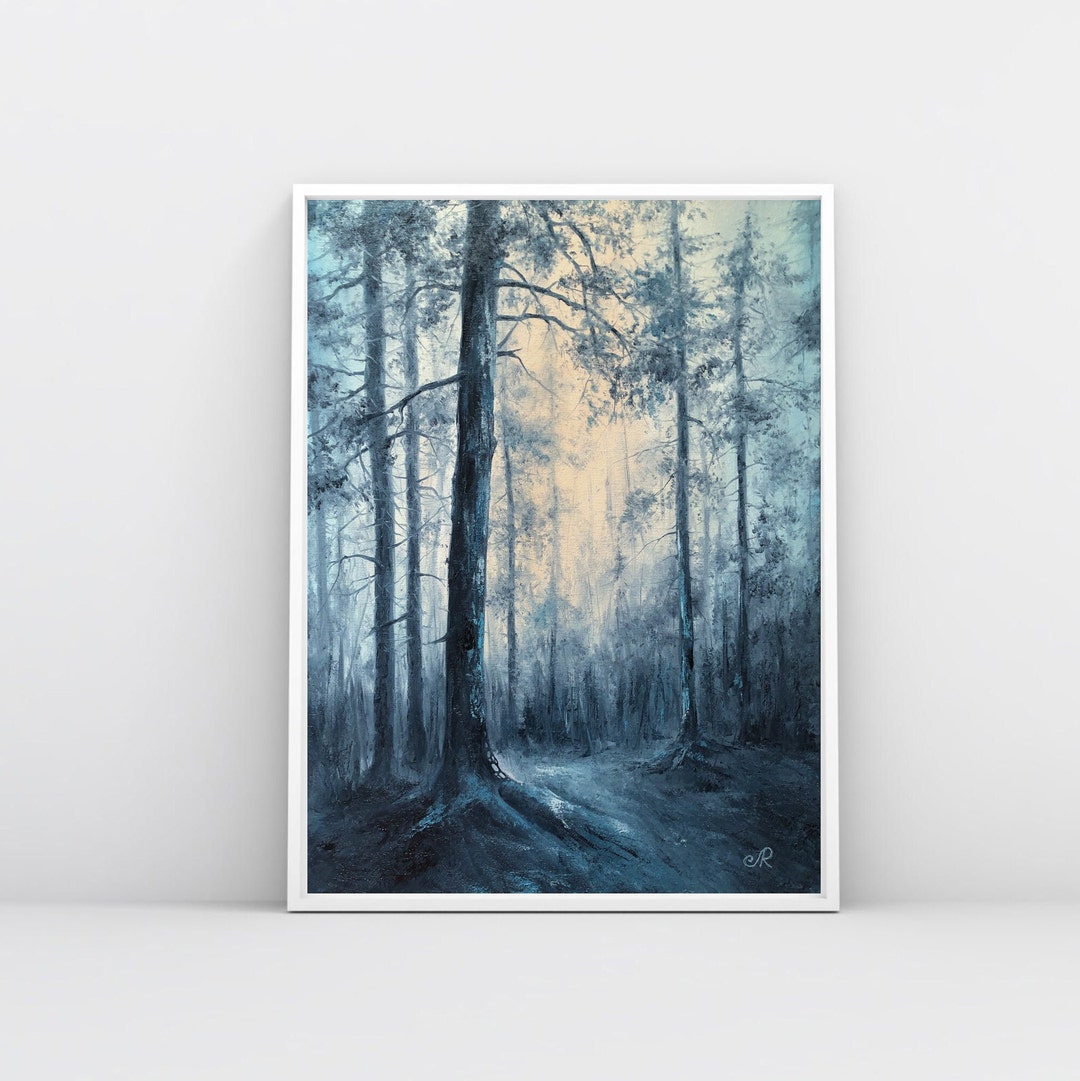 Forest Painting Original Landscape Oil Trees Wall Art - Etsy
