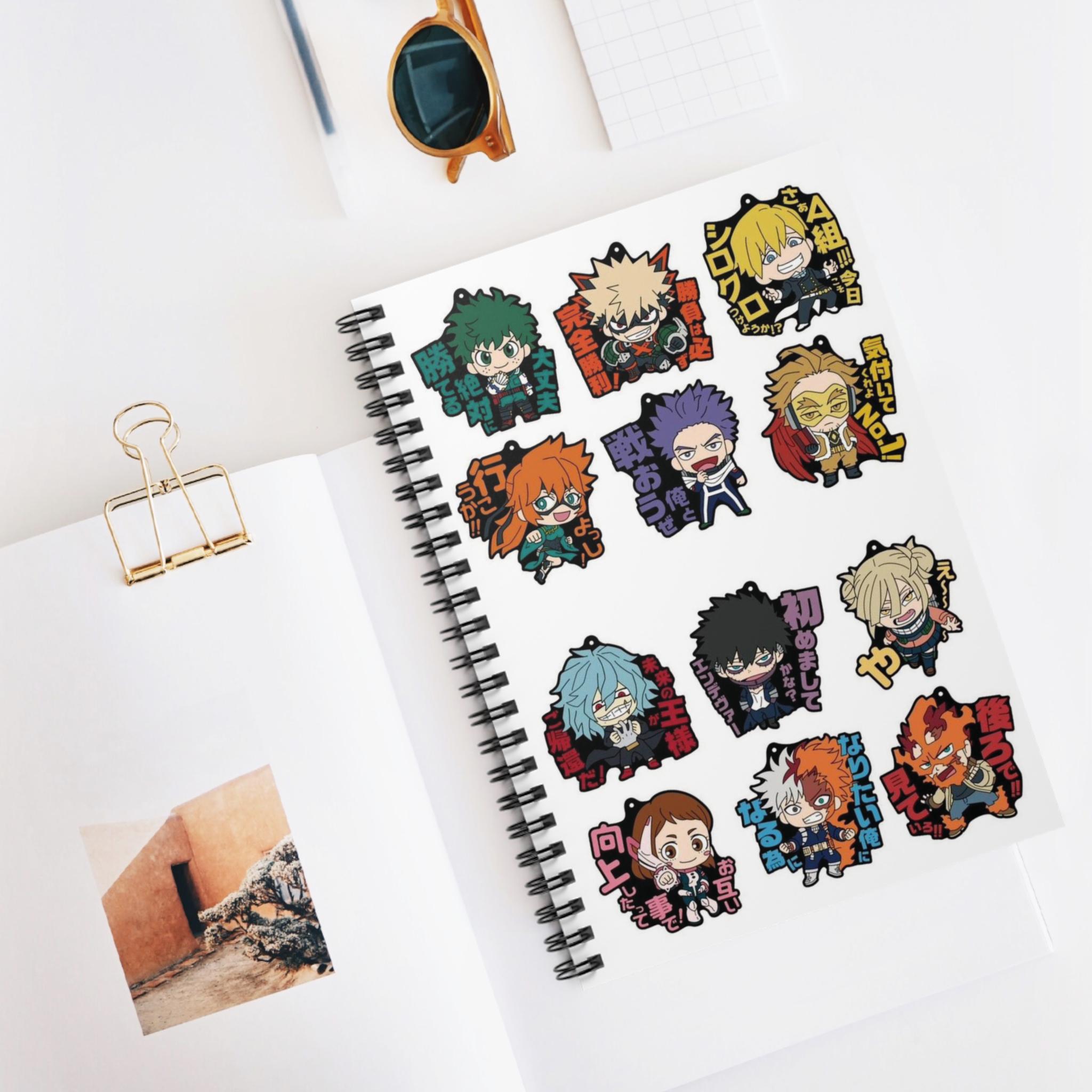 My Hero Academia Spiral Notebook Ruled Line, Anime Stationery, Journal ...