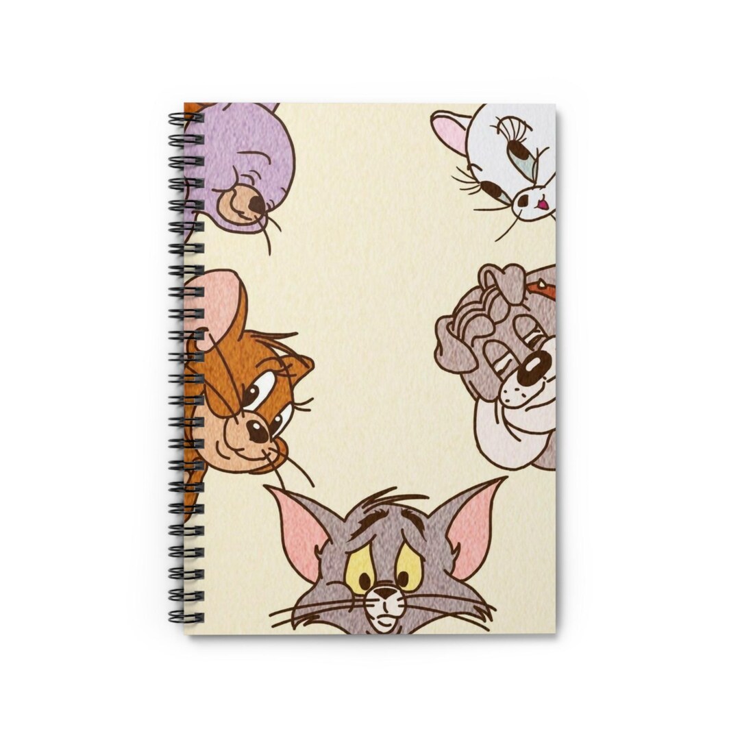 Tom & Jerry Spiral Journal Ruled Line, School Supplies, Kids Notepad - Etsy
