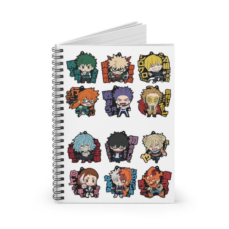 My Hero Academia Spiral Notebook Ruled Line, Anime Stationery, Journal ...