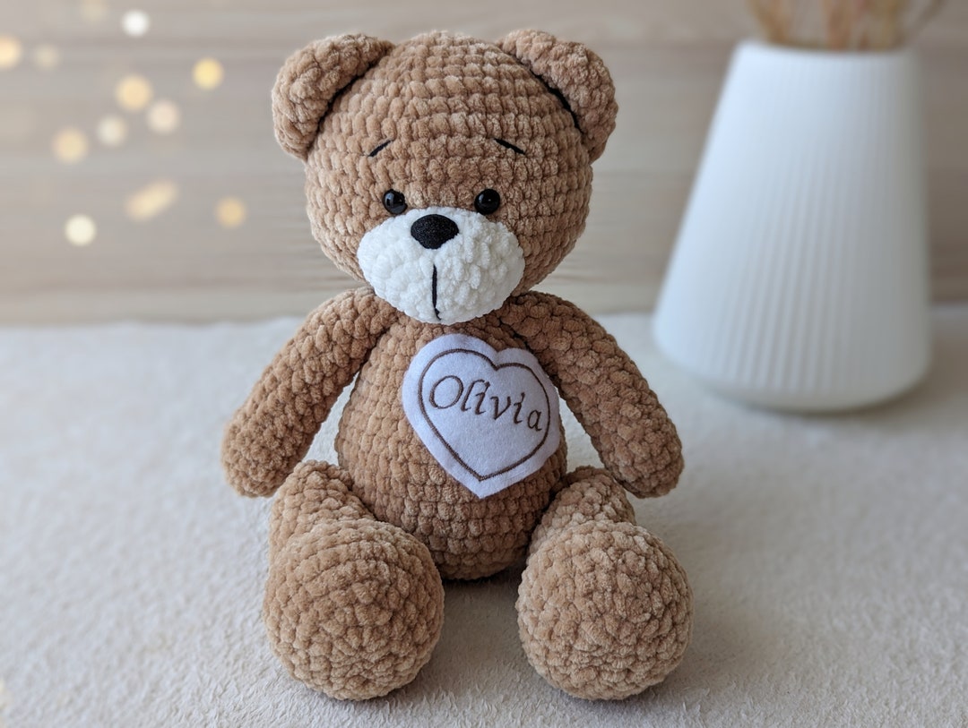 Personalized Teddy Bear for Baby, Custom Teddy Bear With Embroidered ...