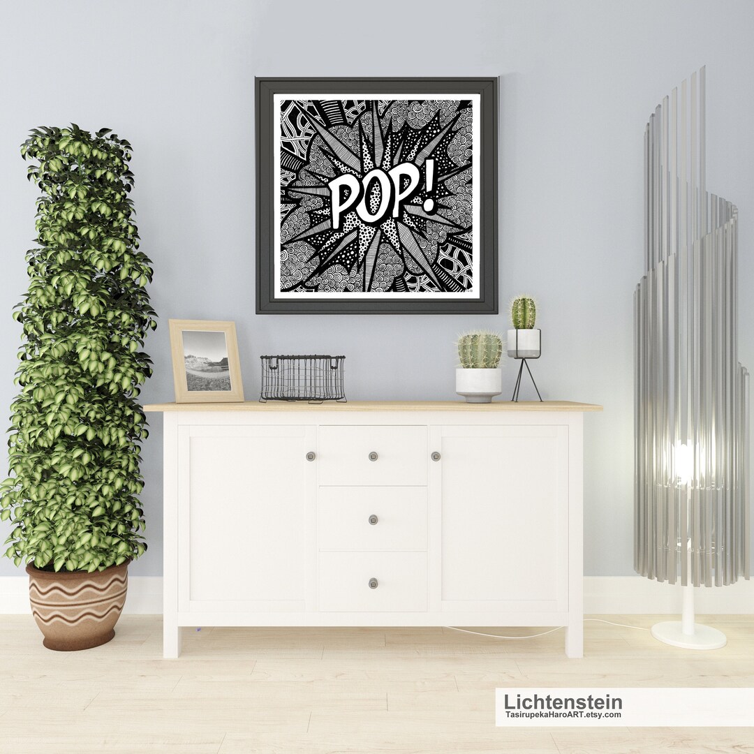 Roy Lichtenstein Print, POP Comic, Onomatopoeia Decor, 60s Pop Wall Art ...