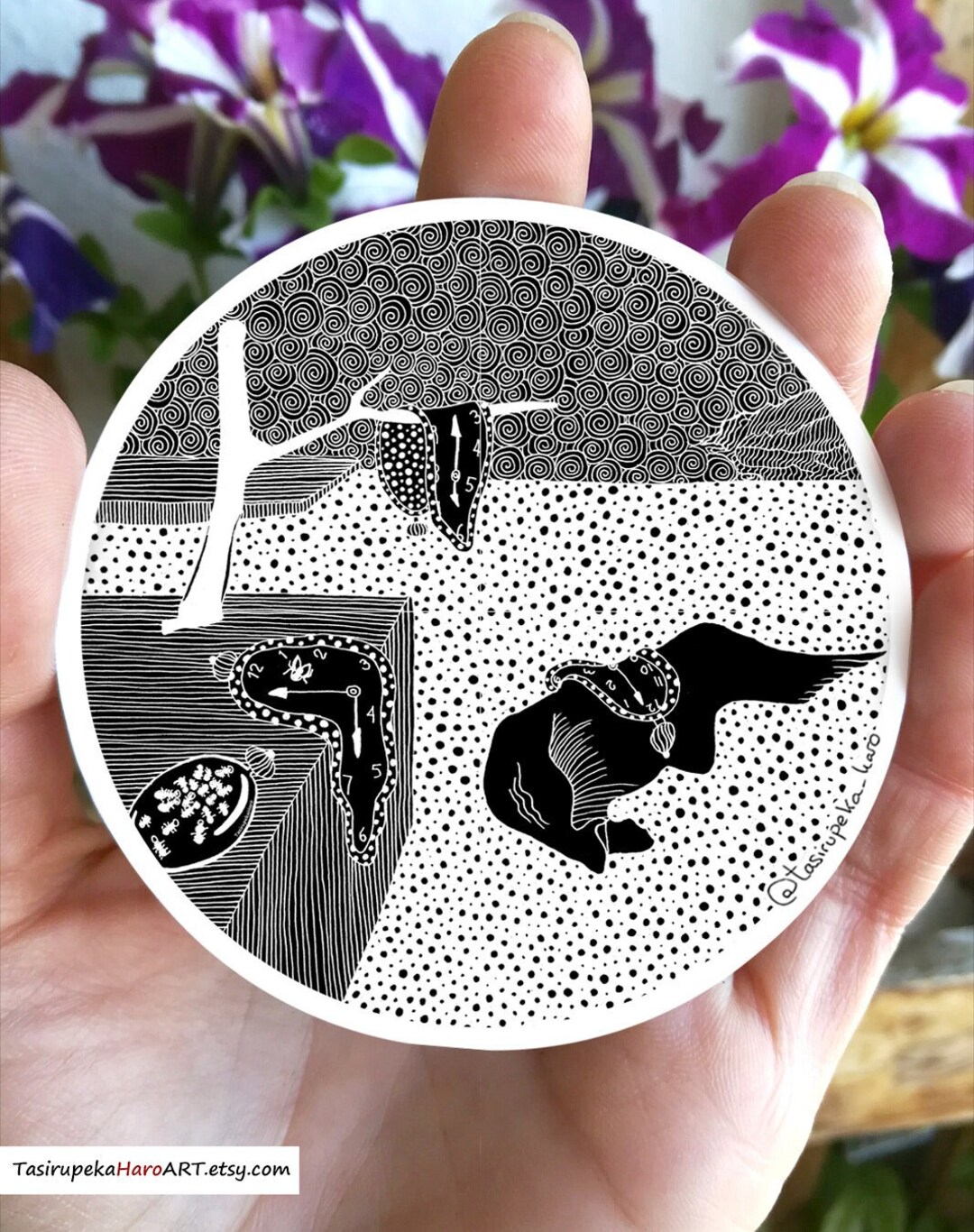 Salvador Dalí Vinyl Sticker, the Persistence of Memory Art, Surrealist ...