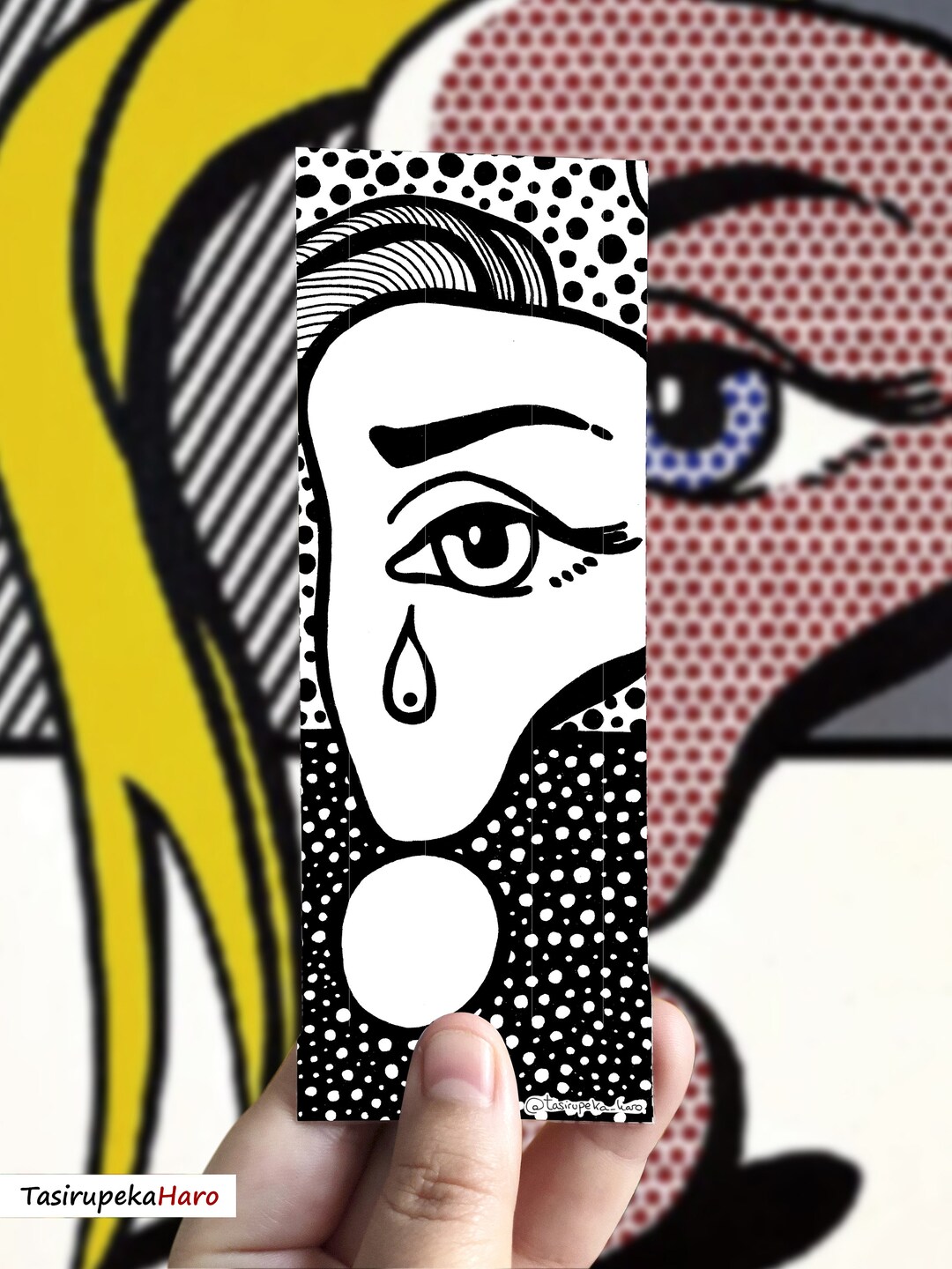 Girl With Tear Bookmark Roy Lichtenstein, Pop Art Bookmark, Crying ...