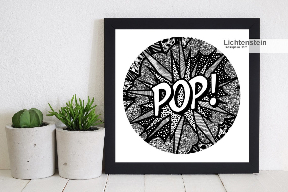 Roy Lichtenstein Print, POP Comic, Onomatopoeia Decor, 60s Pop Wall Art ...