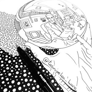 Escher Art Print, Self Portrait on a Sphere, Wall Decoration, Handmade ...