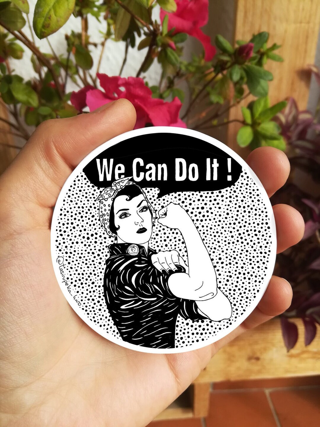 We Can Do It Sticker, Woman Power Decal, Famous Painting, Vinyl Sticker ...