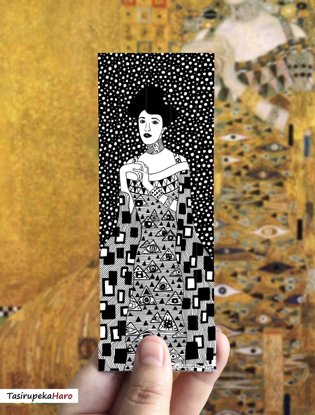 Golden Woman Bookmark, Gustav Klimt, Gift for Readers, Book Lovers Art ...