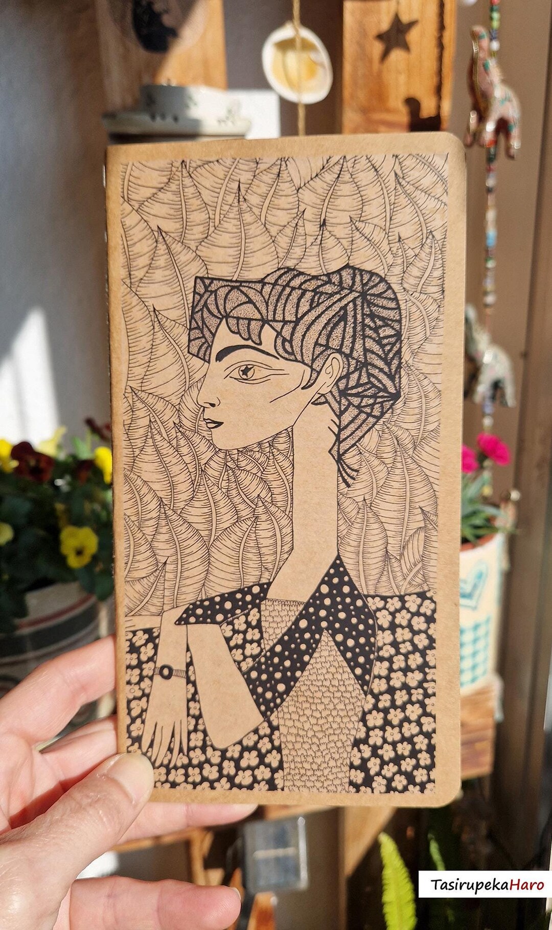 Picasso Rustic Kraft Notebook, Jacqueline With Flowers Diary, Natural ...