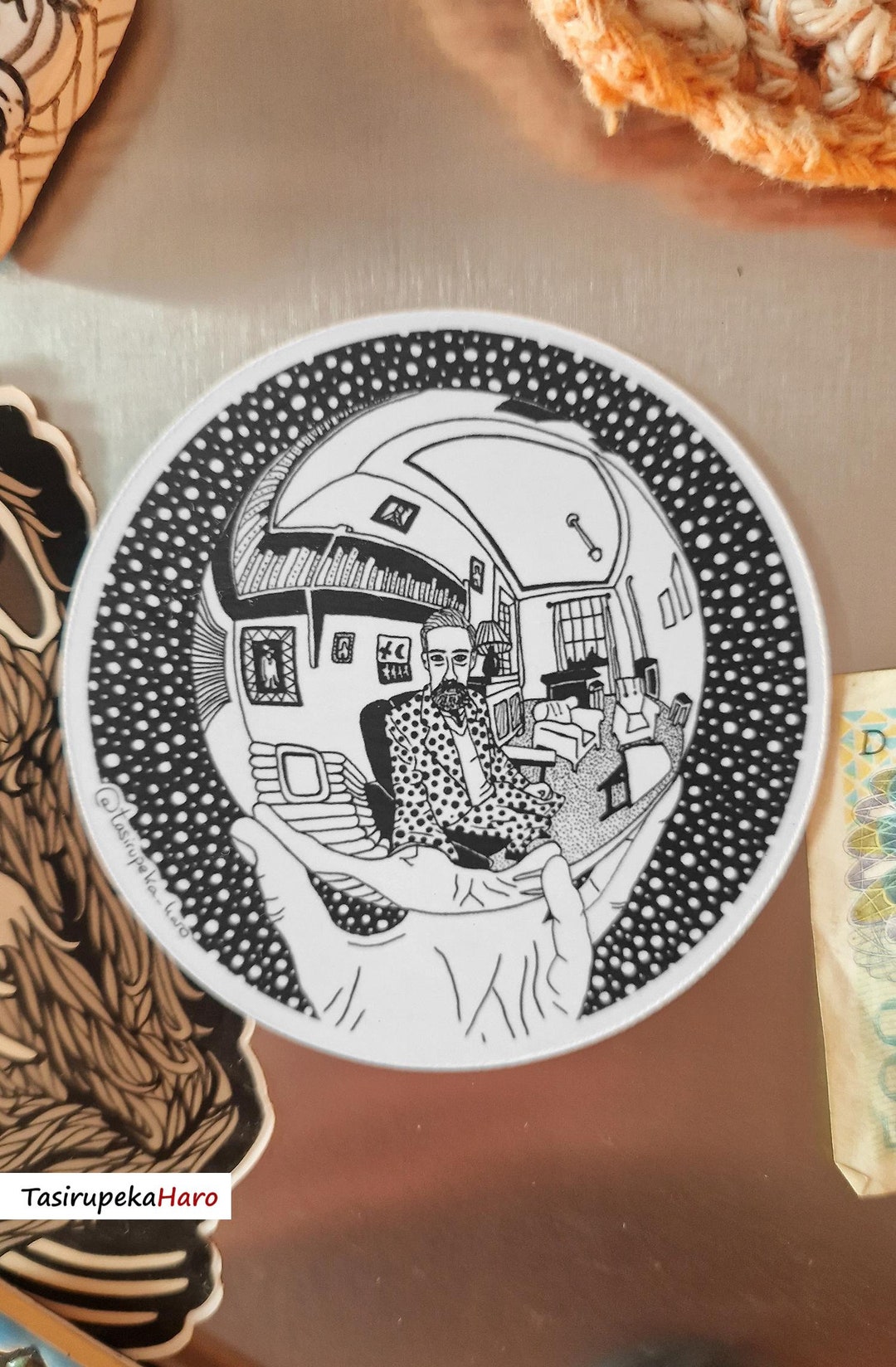 Escher Magnet Sphere, Famous Painting, Kitchen Decor, Surreal ...