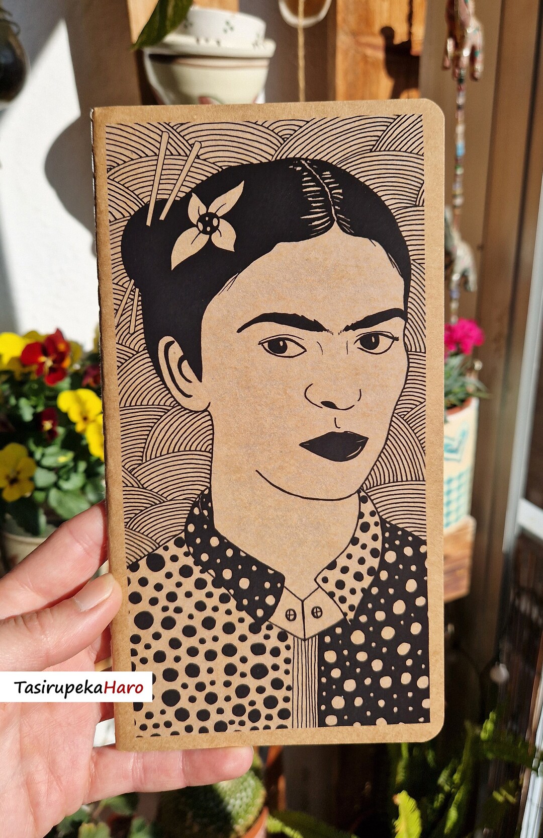 Frida Kahlo Kraft Notebook, Rustic Diary, Natural Brown Notebook ...