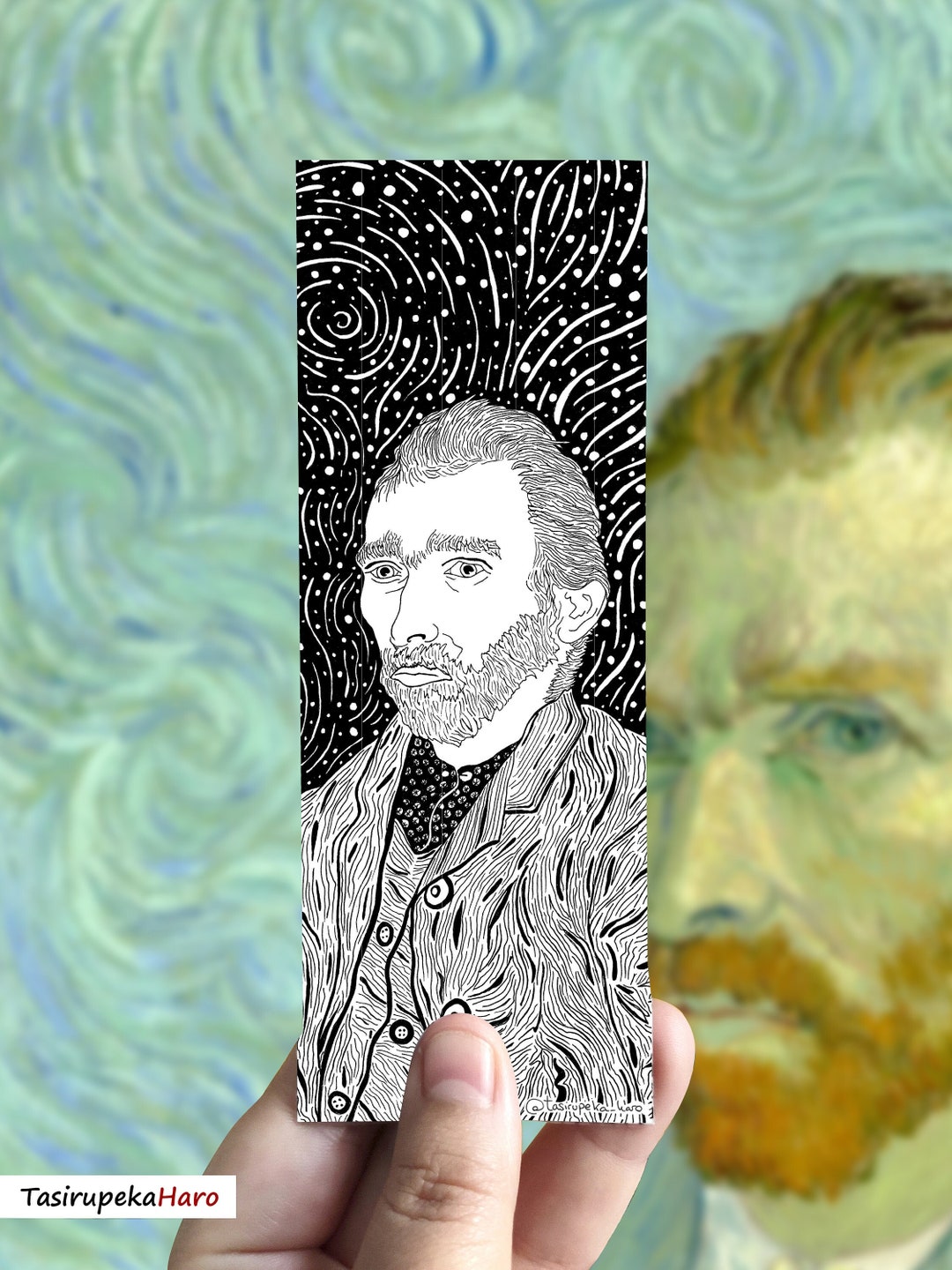Van Gogh Portrait Bookmark, Mini Classical Decor, Waterproof Bookmark ...
