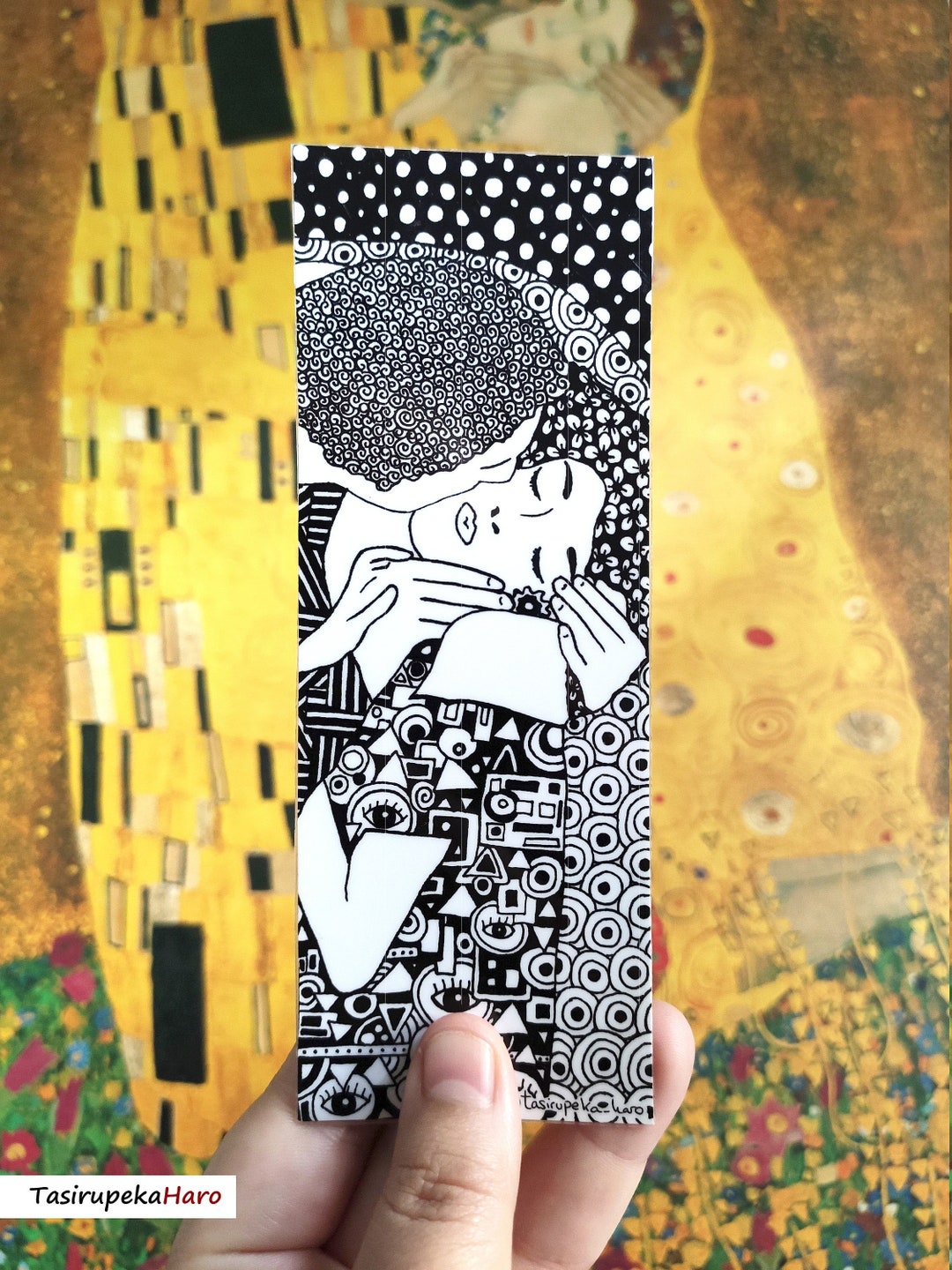Famous Kiss Bookmark Gustav Klimt, Lovers Book Decor, Gift for Her ...