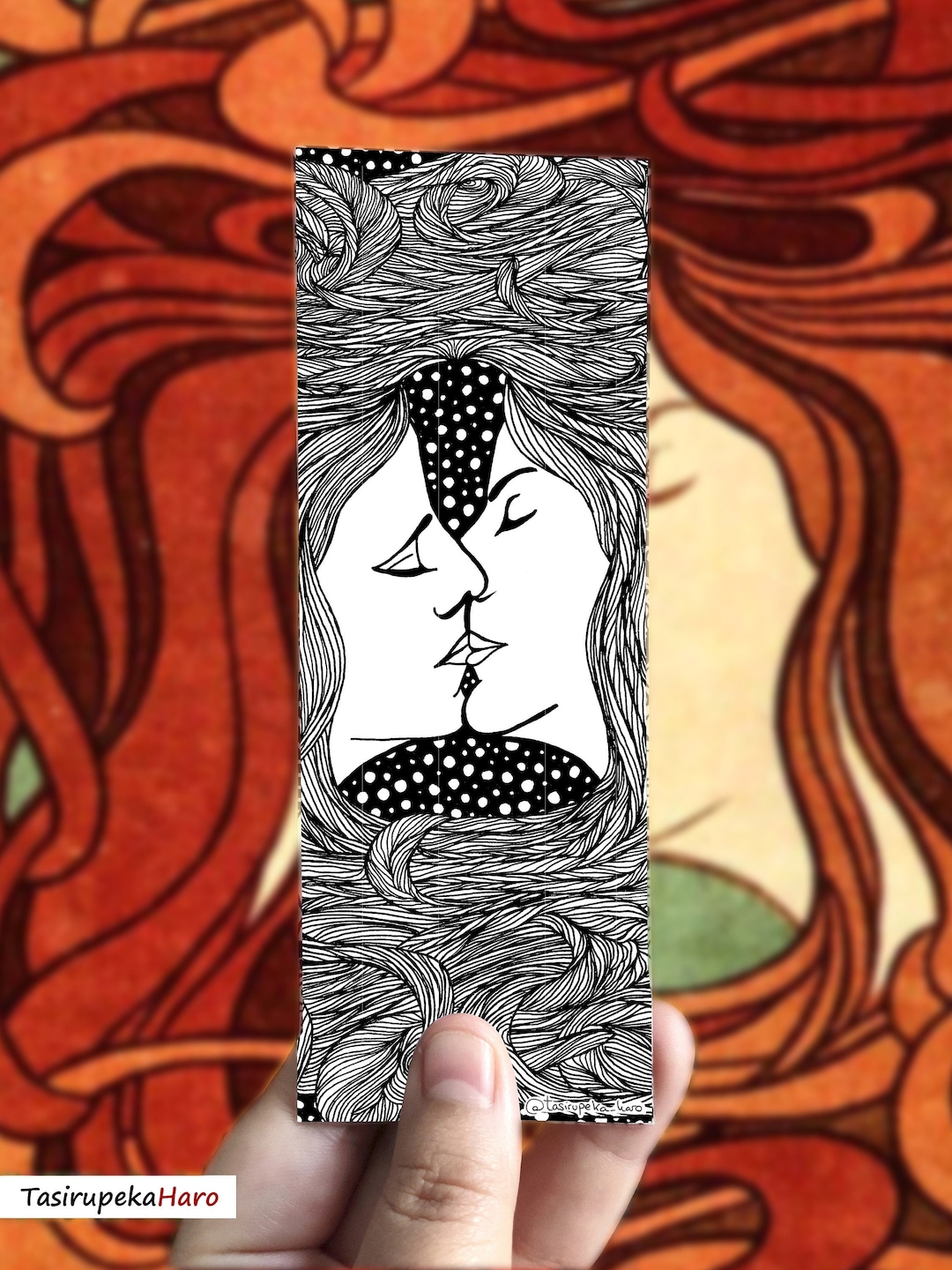 Women Kissing Bookmark, Peter Behrens, LGTBI, Famous Kiss, Feminist ...