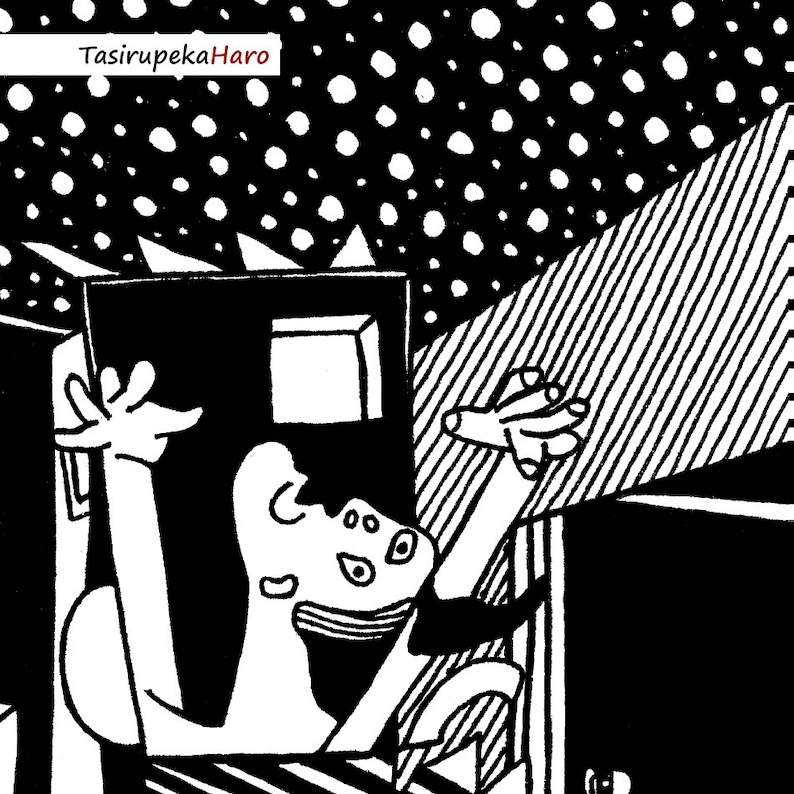 Pablo Picasso Sticker Guernica Decal Fire Screaming Man | Etsy