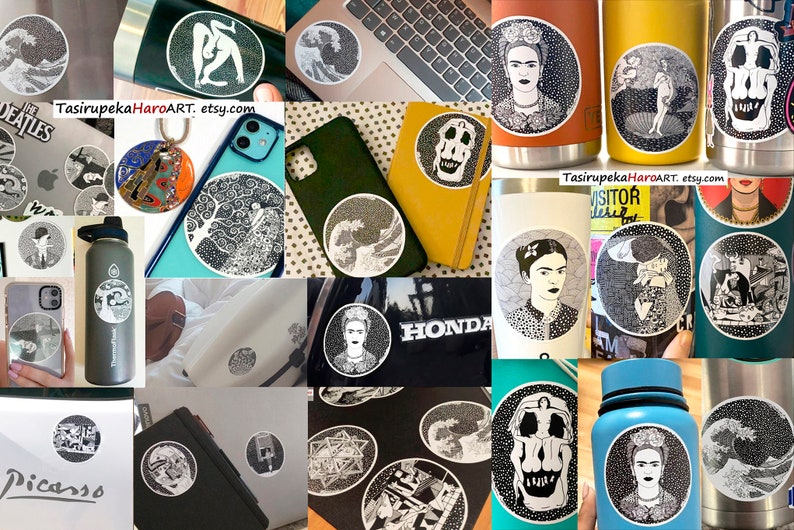 Escher Sticker Band of Union Painting Vinyl Decal Art - Etsy