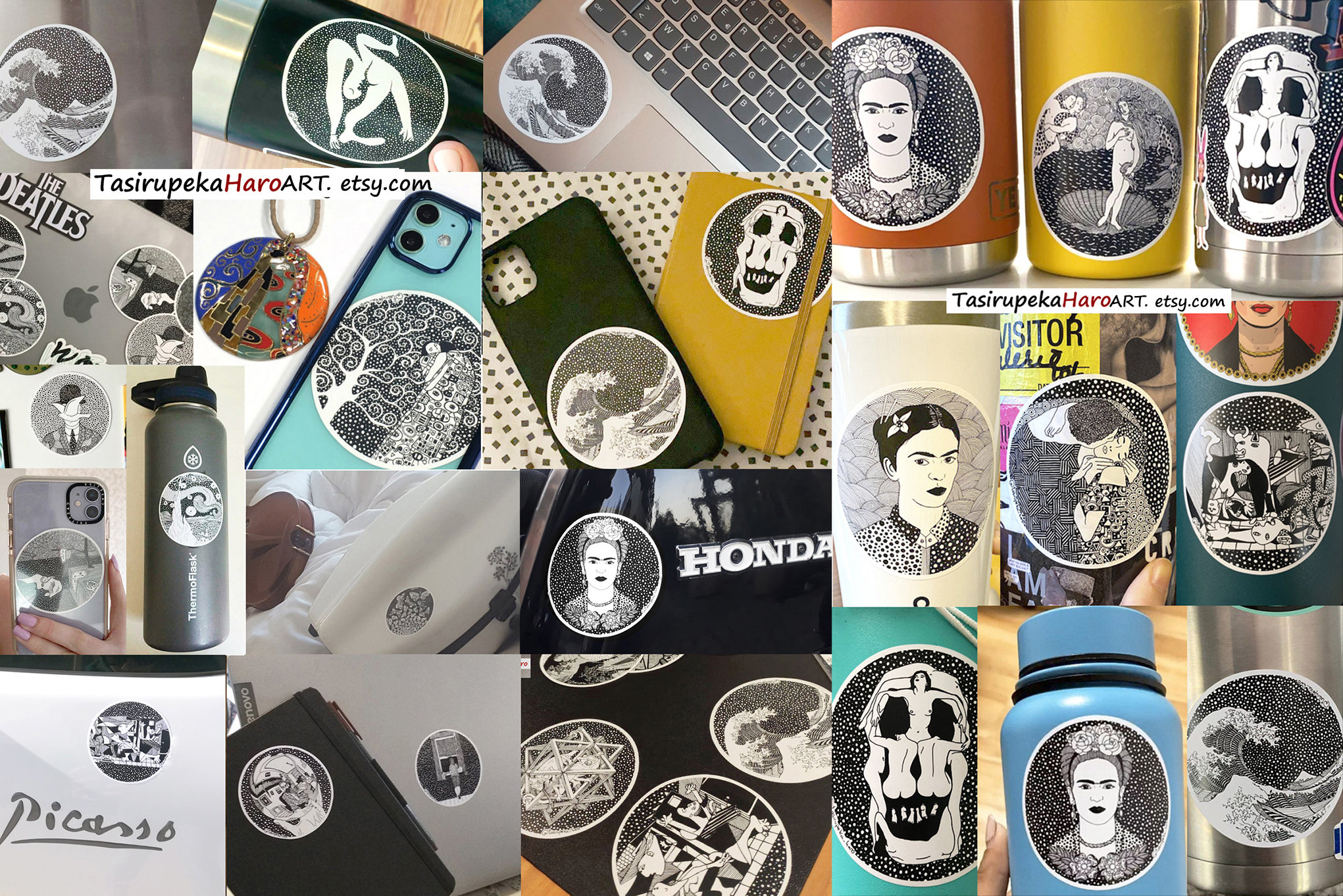Escher Self Portrait Sticker Vinyl Sticker High Quality - Etsy