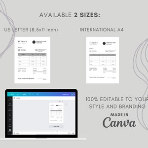 Invoice Template, Editable Custom Invoice, Canva Invoice Template ...