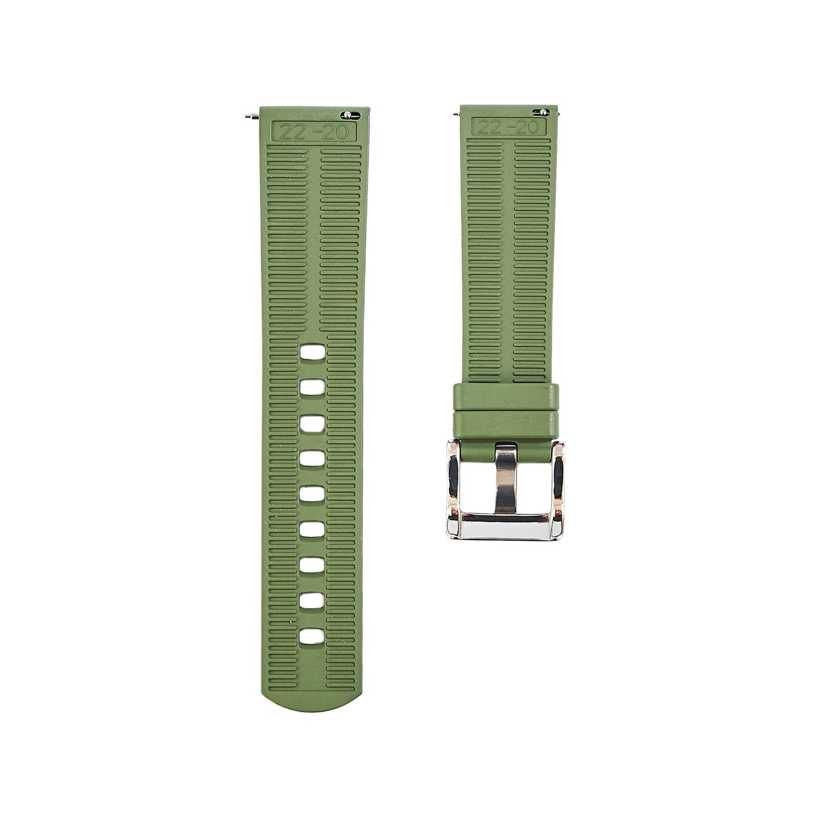 22mm Mariner FKM Rubber Watch Strap Quick-release Ridge Texture Watch ...