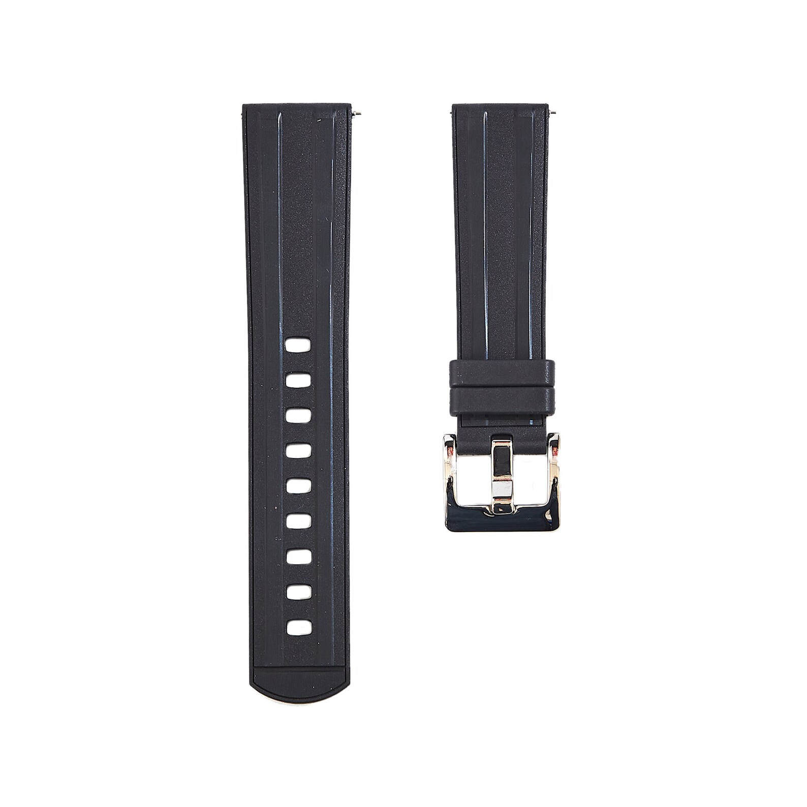 22mm Mariner FKM Rubber Watch Strap Quick-release Ridge Texture Watch ...