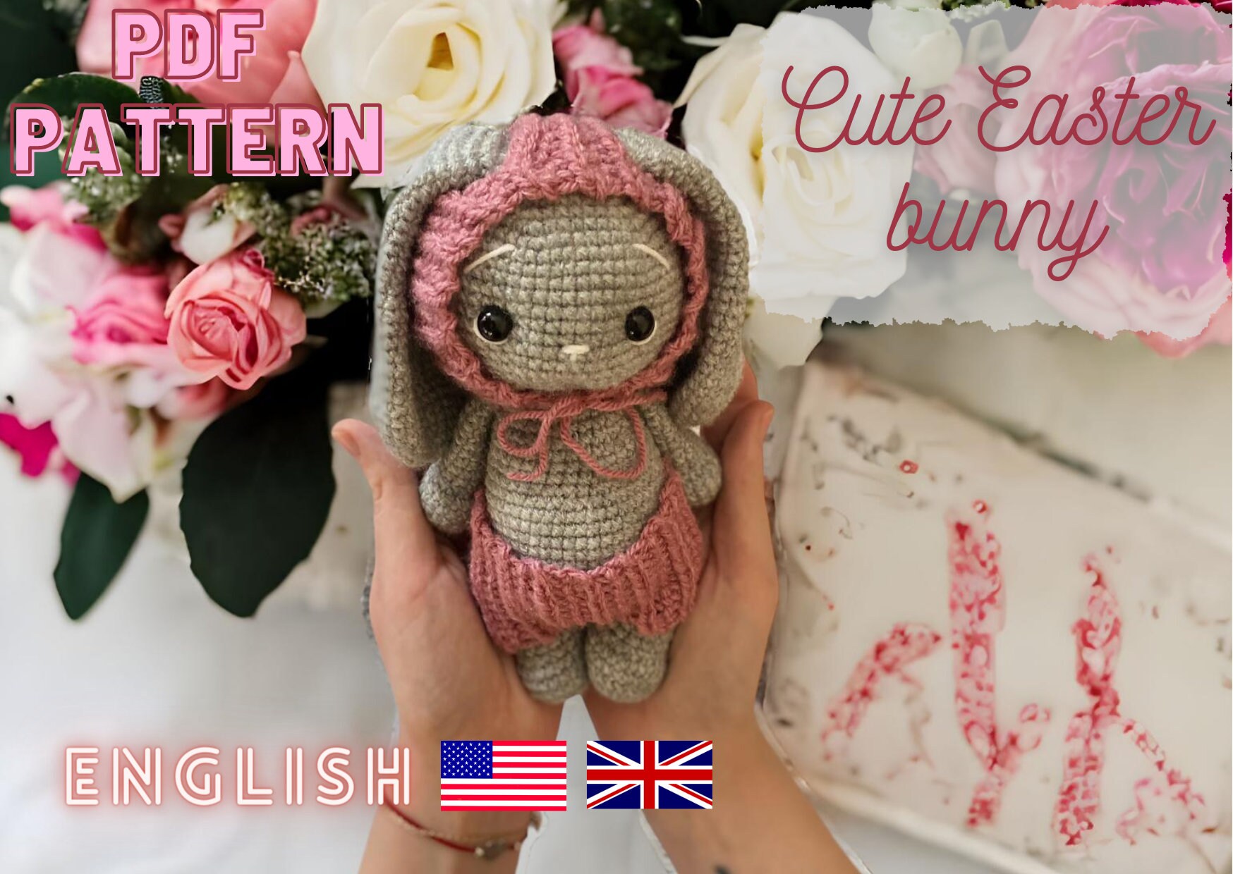 Crochet Bunny Toy Pattern With Hoodie and Shorts - Etsy