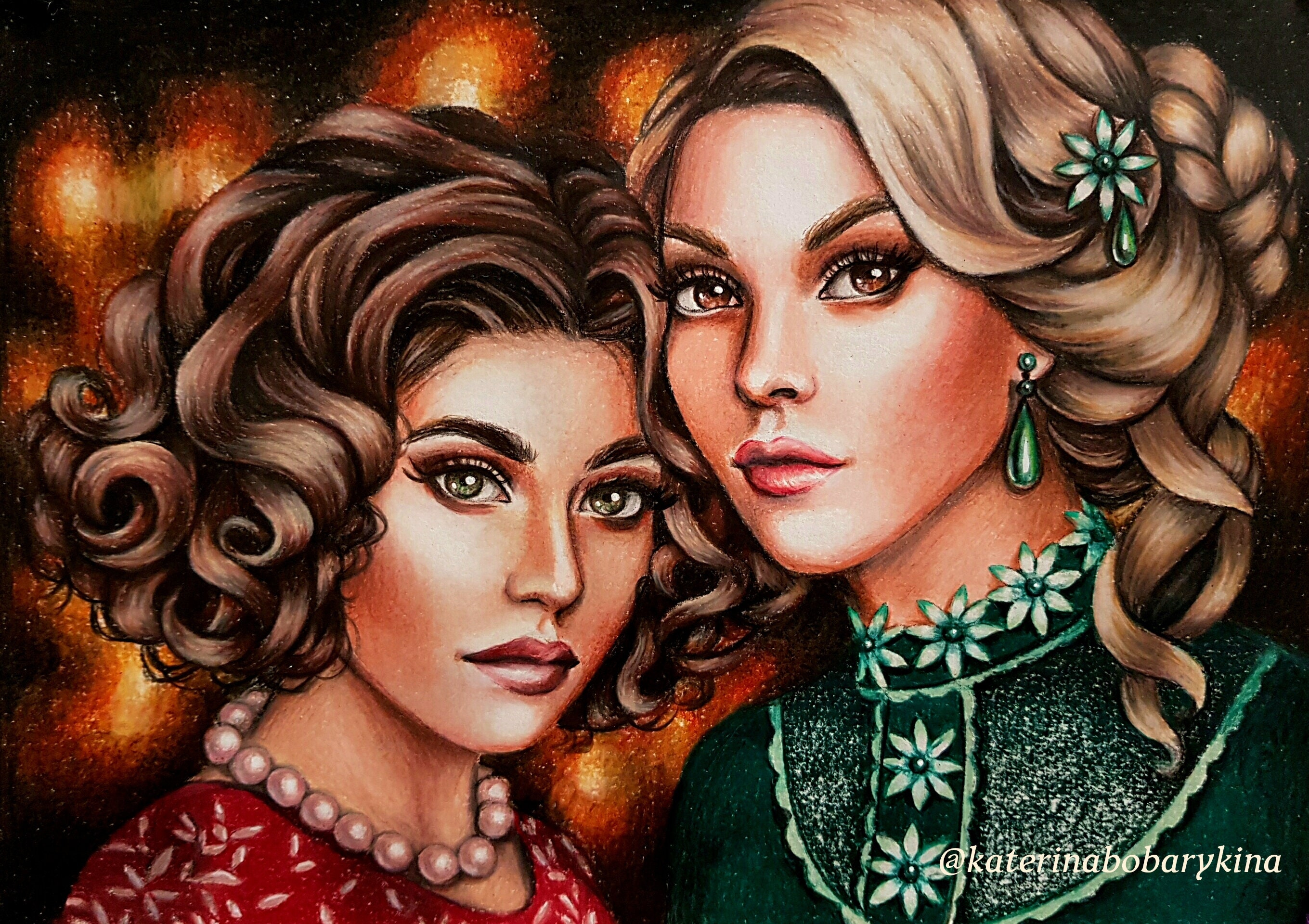 Behind the Mirror PDF Coloring Book Hand Drawn Line Art - Etsy