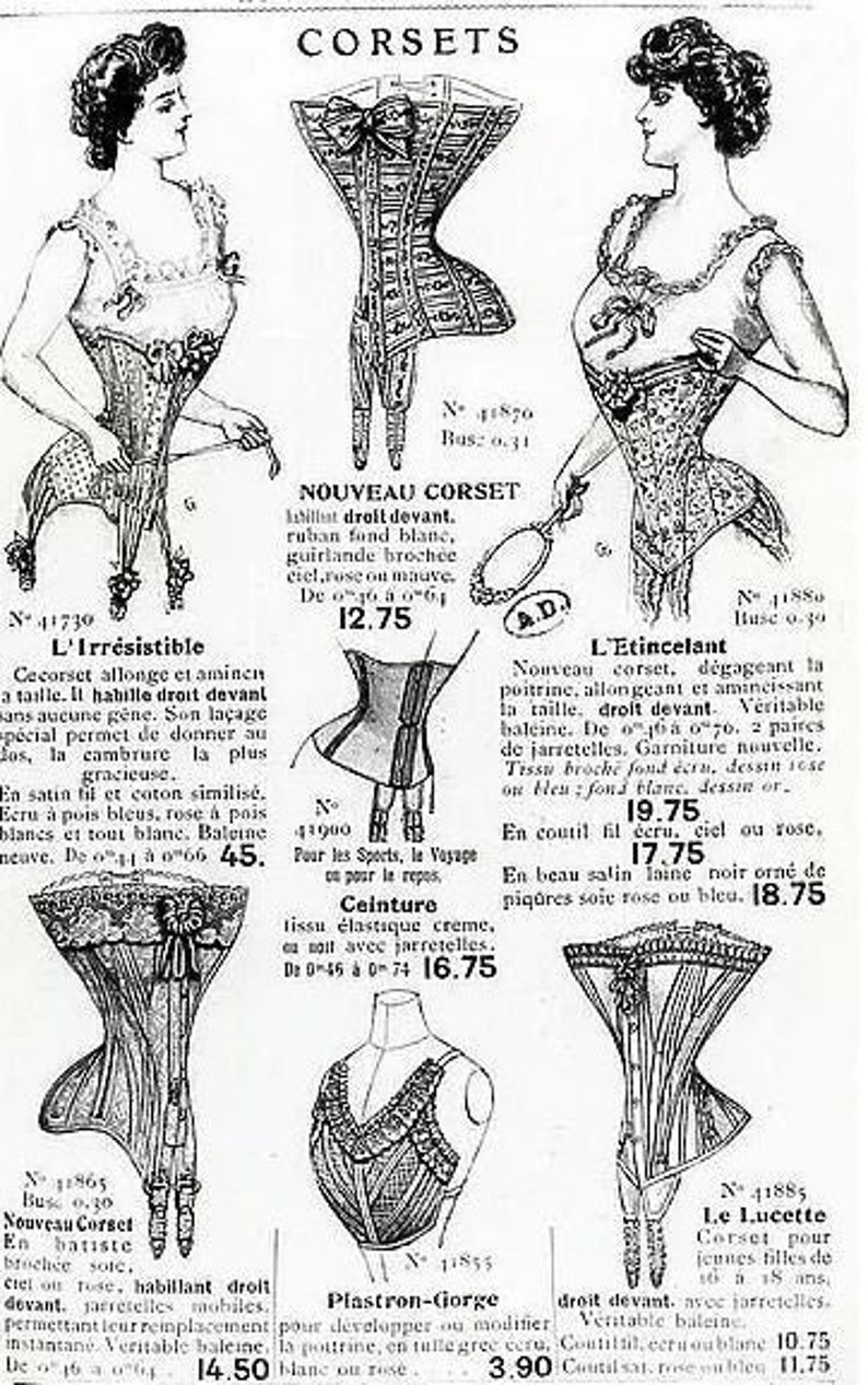 Edwardian S-bend Corset Pattern: 1906 Gibson Girl Style (A4 PDF) - Etsy