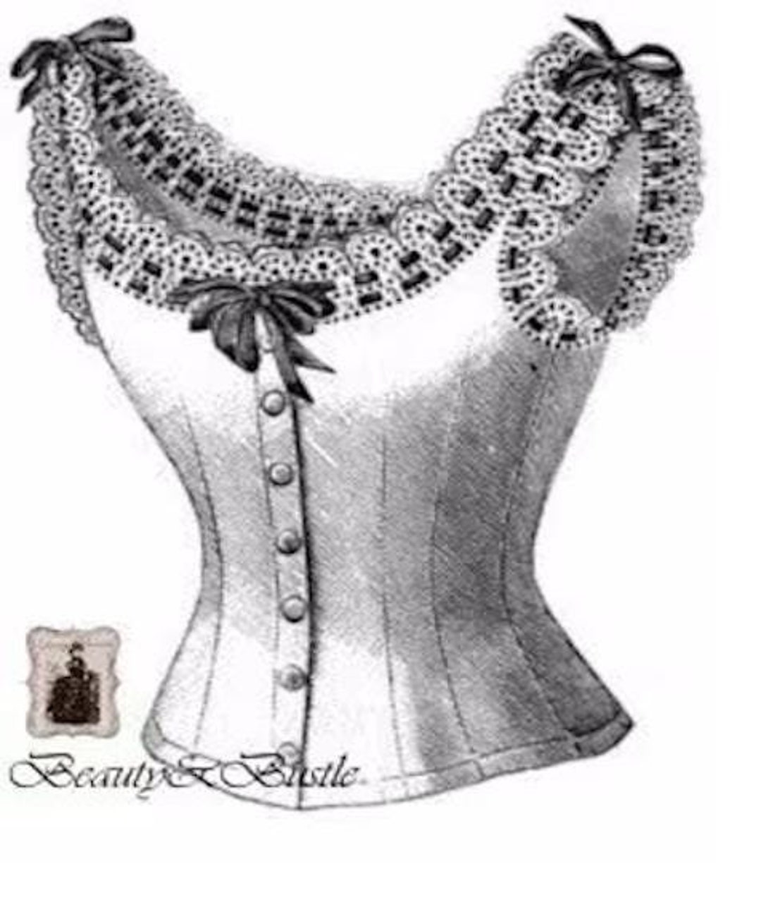 1890s Victorian Corset Cover Sewing Pattern: Multi-size PDF - Etsy UK