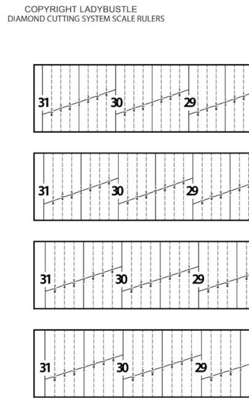 Diamond Cutting System Scale Rulers: Voice of Fashion (PDF Download) - Etsy