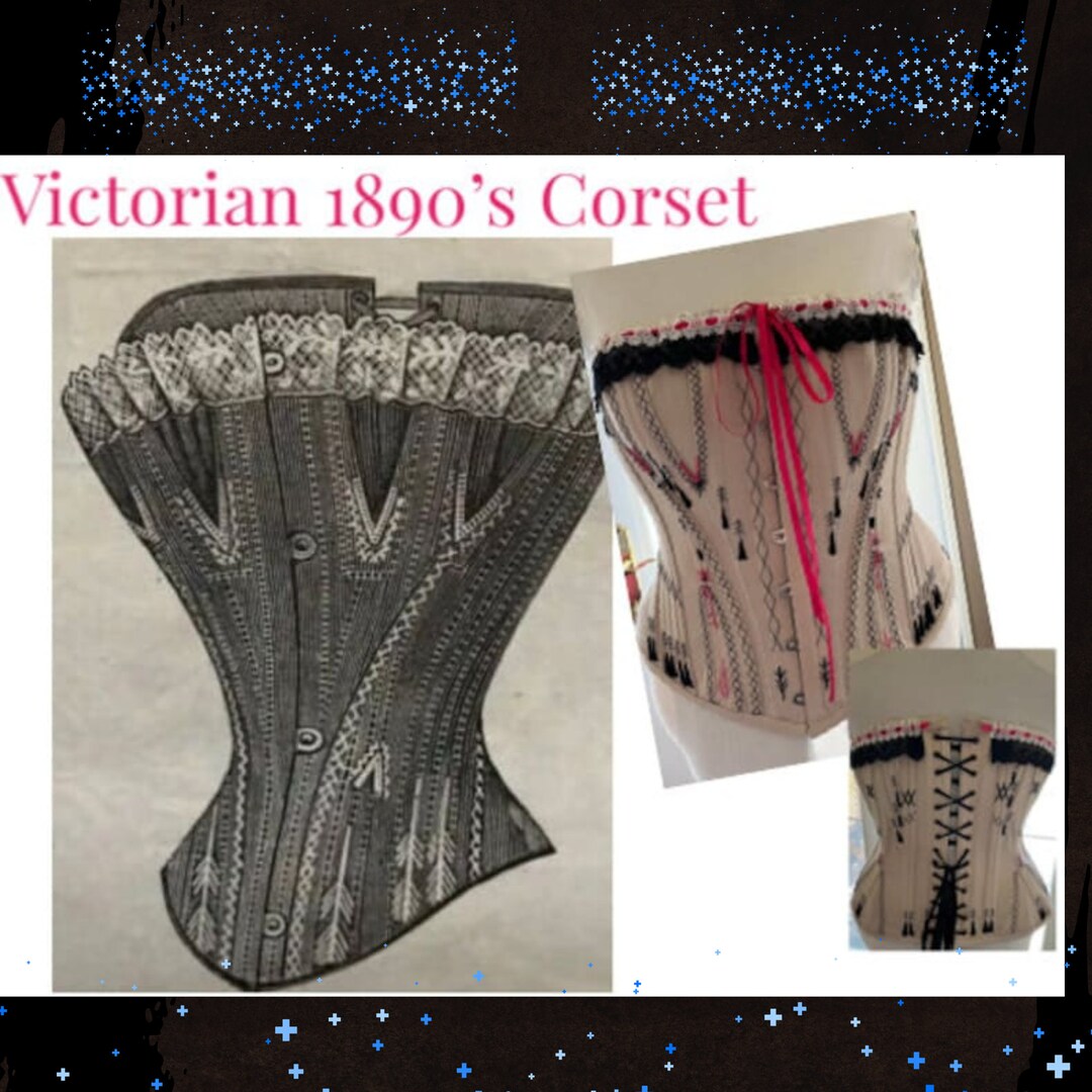 1890's Victorian Corset Sewing Pattern (PDF) - Etsy