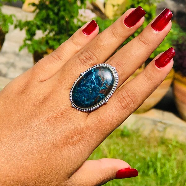 Chrysocolla Ring - Etsy