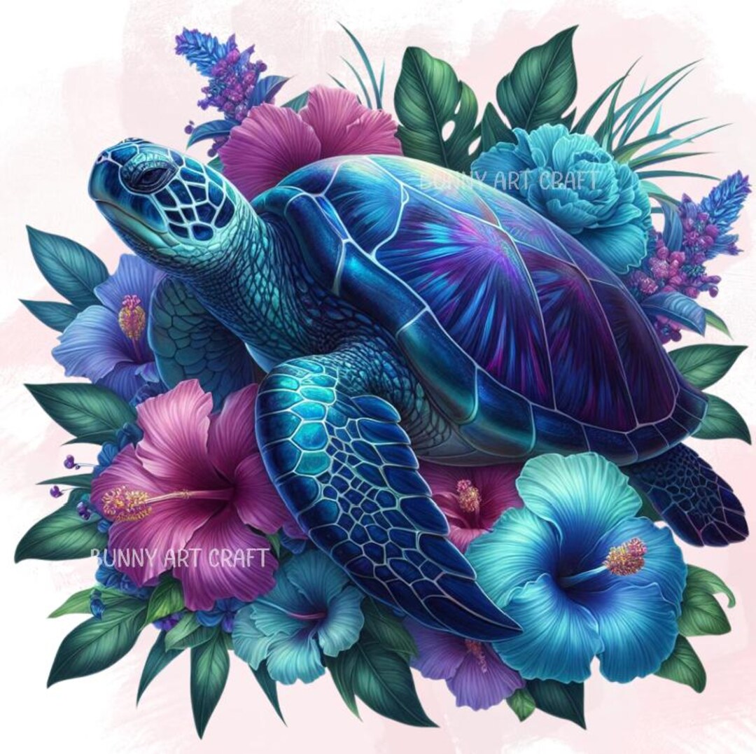 Colorful Sea Turtle Wall Art Bundle- Vibrant Ocean Animal Print With ...