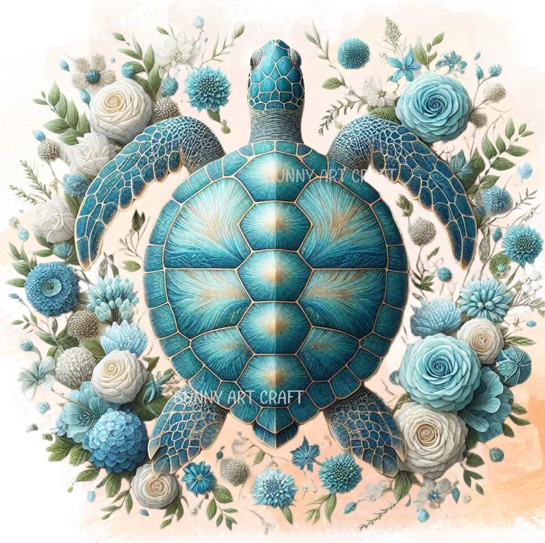 Colorful Sea Turtle Wall Art Bundle- Vibrant Ocean Animal Print With ...