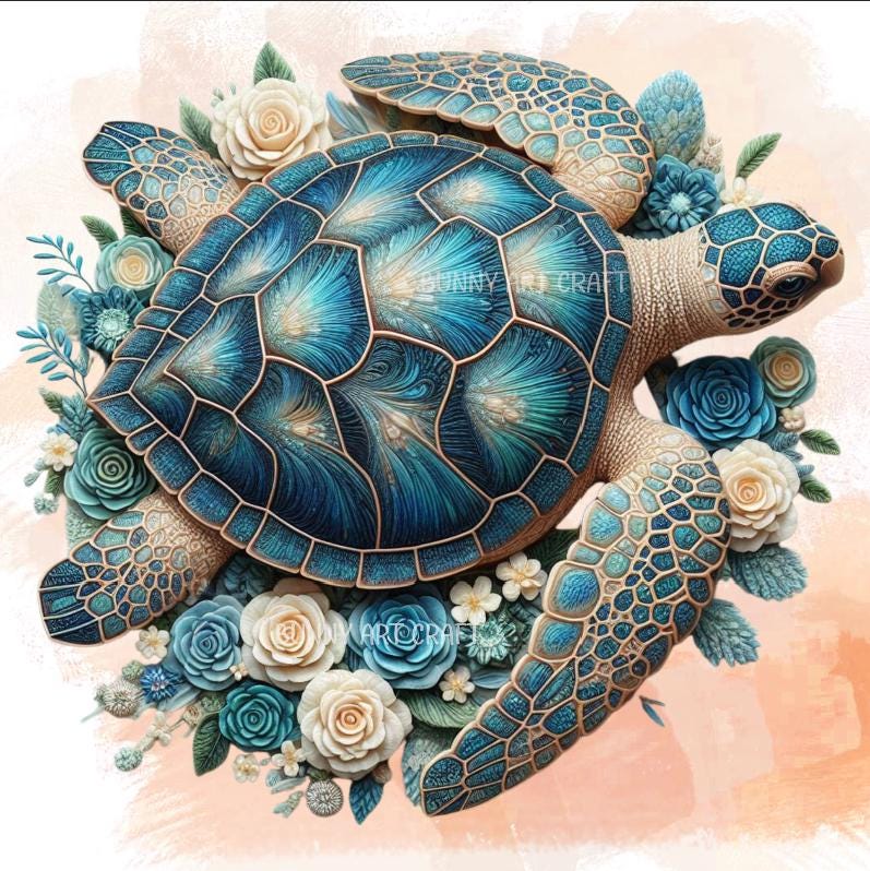 Colorful Sea Turtle Wall Art Bundle- Vibrant Ocean Animal Print With ...