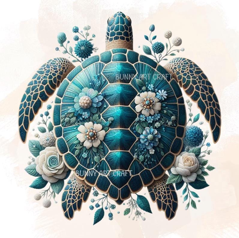 Colorful Sea Turtle Wall Art Bundle- Vibrant Ocean Animal Print With ...