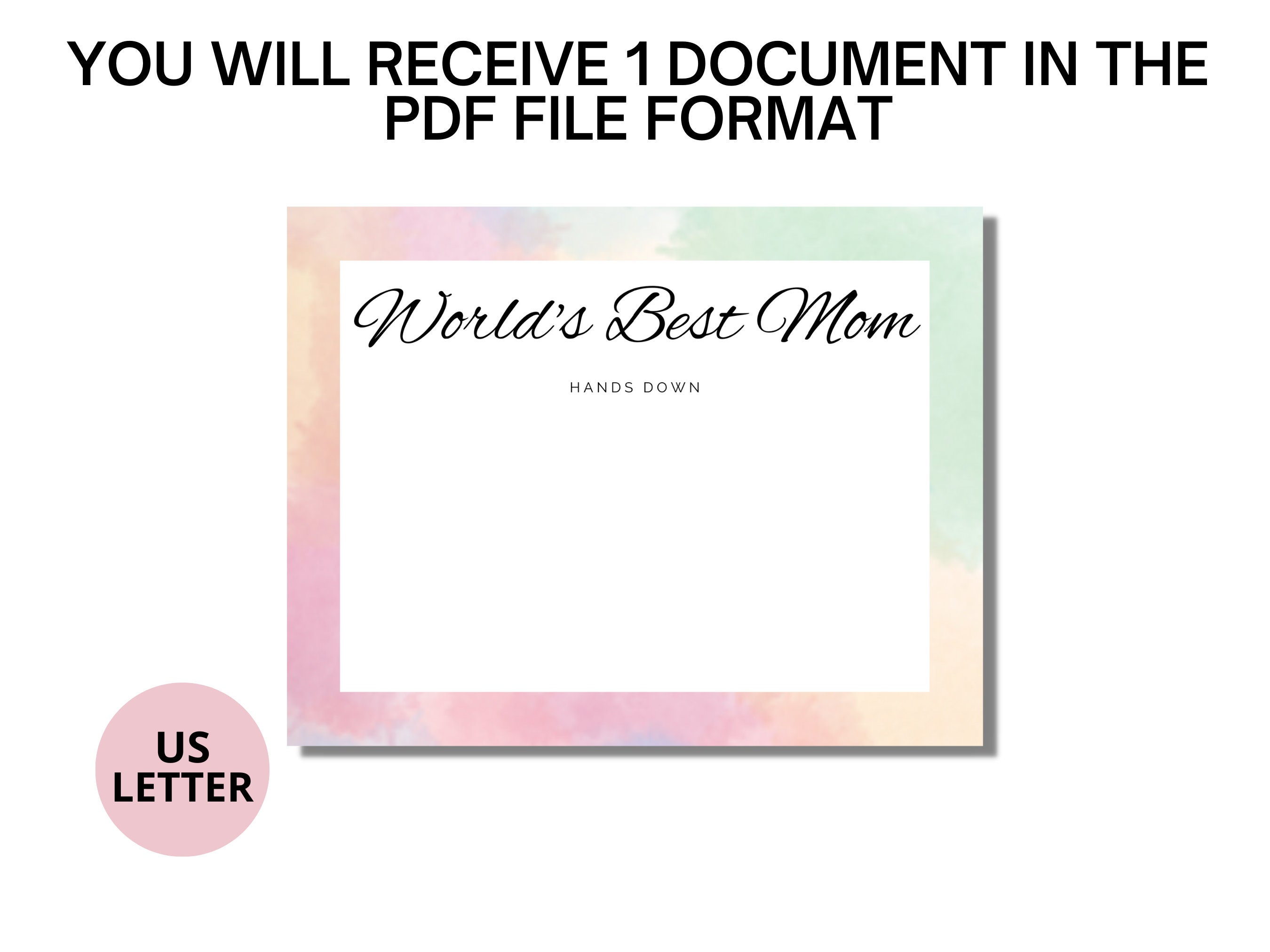 Mother's Day Handprint Best Mom Hands Down Art and Craft for Kids ...