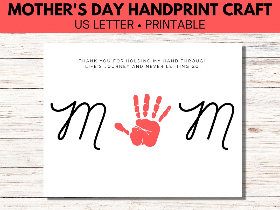 Mothers Day Handprint Art and Craft for Kids, Toddlers, Infants ...