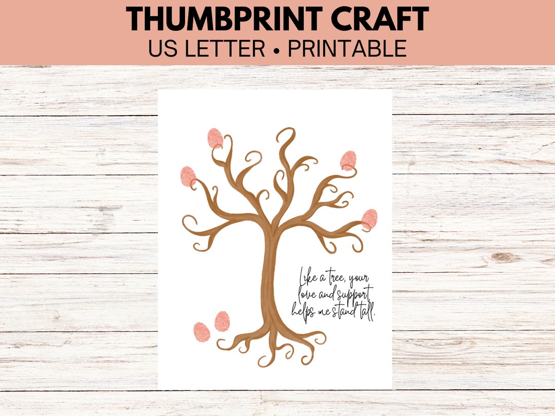 Gift for Father, Mother, Thumbprint Craft for Kids, Toddlers, Preschool ...