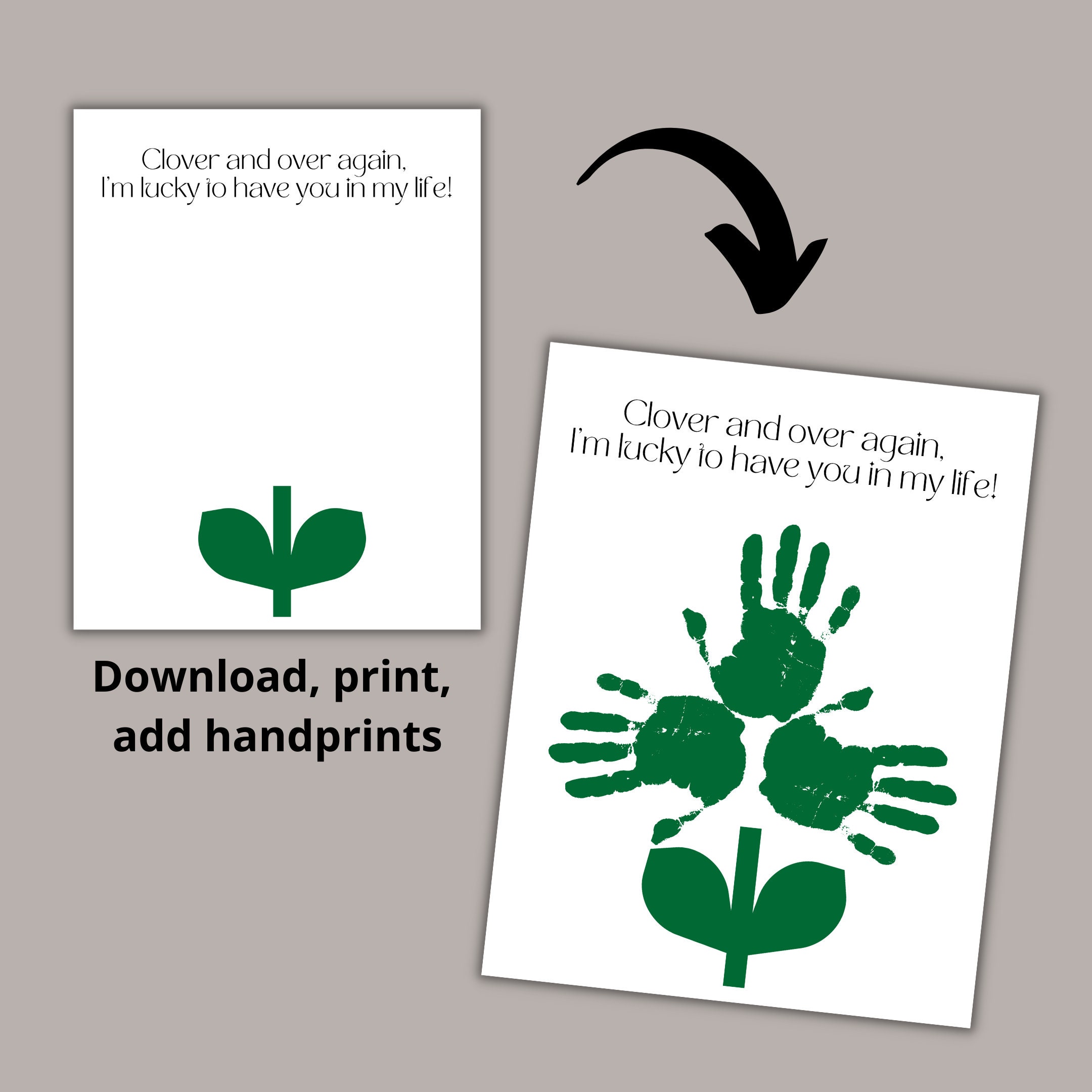 St Patrick's Day Handprint Art Craft for Kids, Toddlers, Baby ...