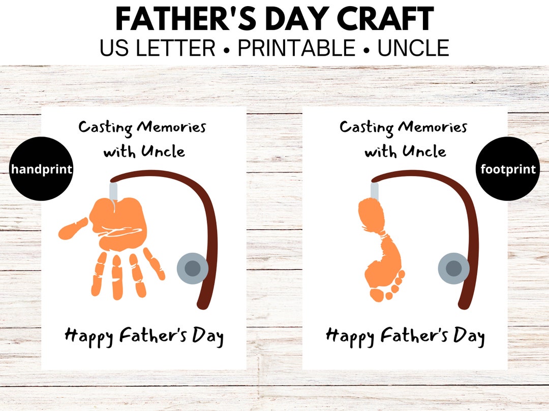 Gift for Uncle, Father, Handprint and Footprint Craft for Baby, Toddler ...