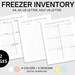 Freezer Inventory List, Tracker, Log Book, Meal Journal, Kitchen and ...