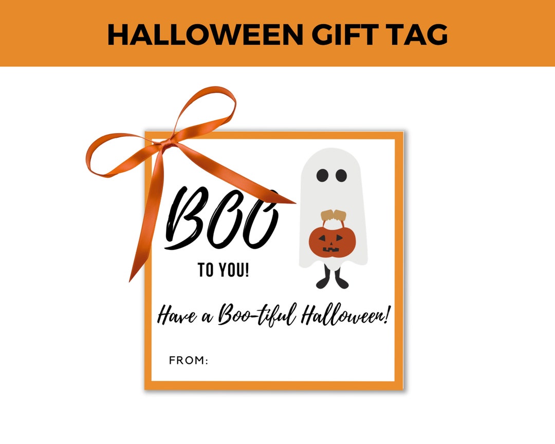 Halloween Treat Tag, Gift Tag, Trick or Treat Tags for Kids, Preschool ...